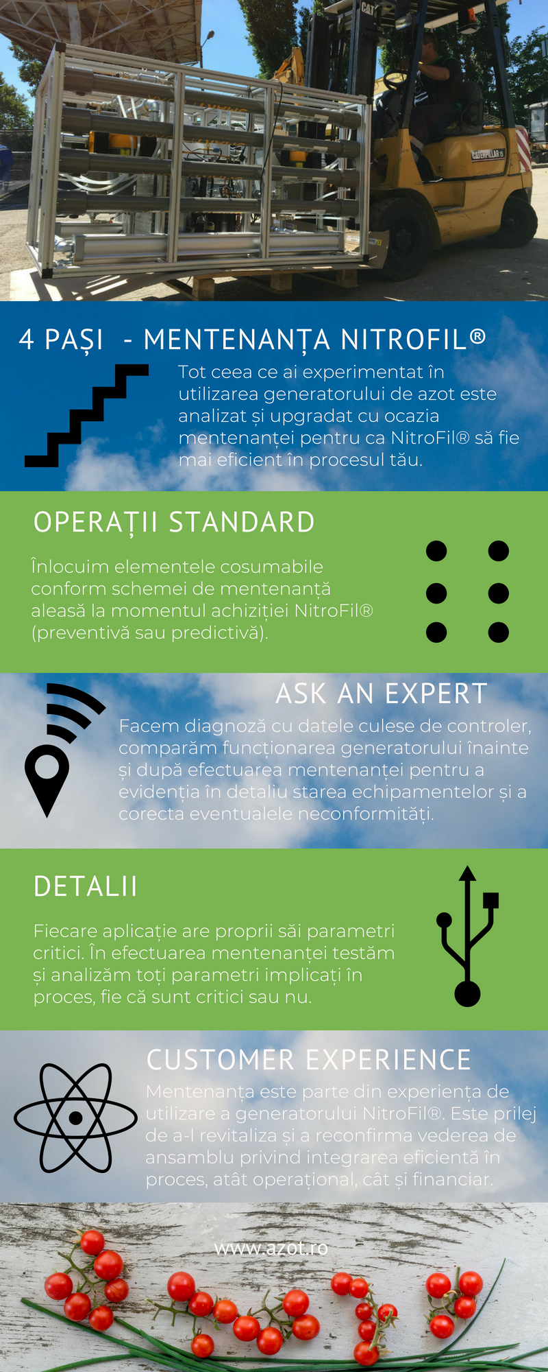 Turquoise Icons Process Infographic - Azot Azot
